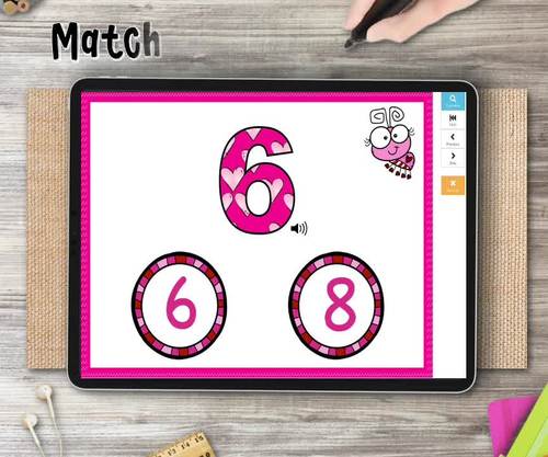 Valentines Day Math Activities Kindergarten PreK - Number Skills Boom Cards