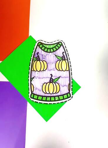 Build A Halloween Sweater Fall Craftivity No Prep Cut & Paste Autumn ...