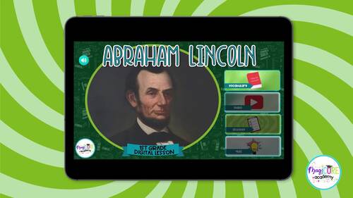Abraham Lincoln Digital Biography 1st Grade History Video Lesson ...