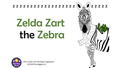 Alphabet Song Video for Initial Sound of Z plus Printable Activities