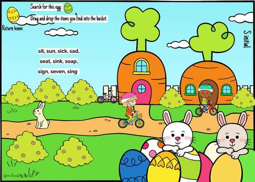 Egg Hunt | Easter | Boom™ Card | Articulation Game by Speechie Bee The SLP
