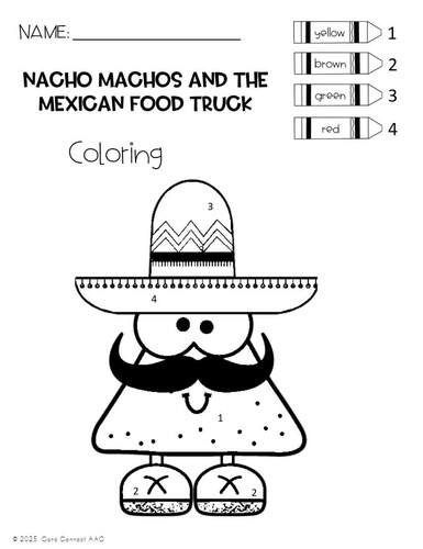Macho Nachos and the Mexican Food Truck Activity Pack for Early Learners