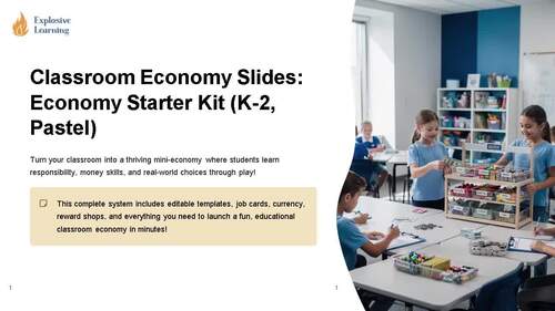 Classroom Economy Slides: Economy Starter Kit (K-2, Pastel) (Google ...