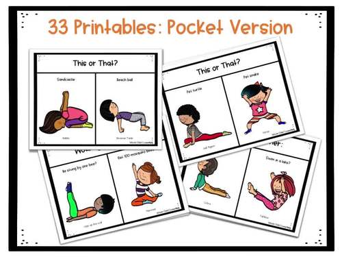 Yoga Would You Rather Questions Movement Brain Breaks Digital and Print ...