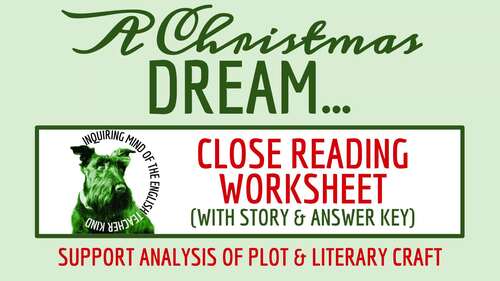 "A Christmas Dream" Close Reading Analysis Activity | Winter Holiday ...