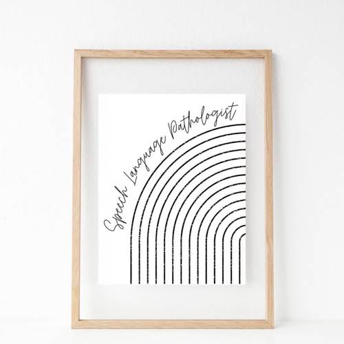SLP Wall Art Print Room Office Board Decoration by Play Therapy Creative