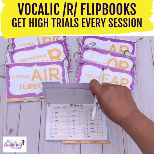 Prevocalic R & Vocalic R Articulation Activities Flipbooks for Speech ...