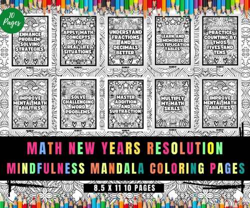 Math New Year Resolutions, Math Themed Goal Setting Activities Bulletin ...