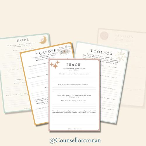 Journaling journal, therapy worksheets, self care love, self identity ...