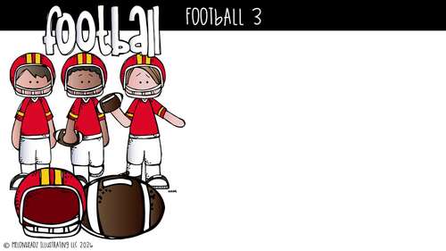 Football 3 clip art, sport, cheerleader COMBO PACK by Melonheadz Clipart
