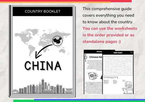 China Country Study Booklet - Culture and Geography Activities - Elementary