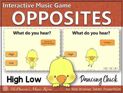 Spring Music | High and Low Interactive Music Game {Dancing Chick}