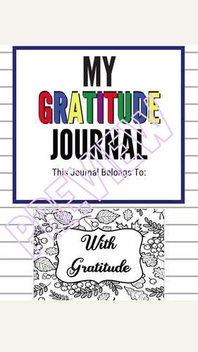 Gratitude Journal for Kids with Gratitude Coloring Pages Included
