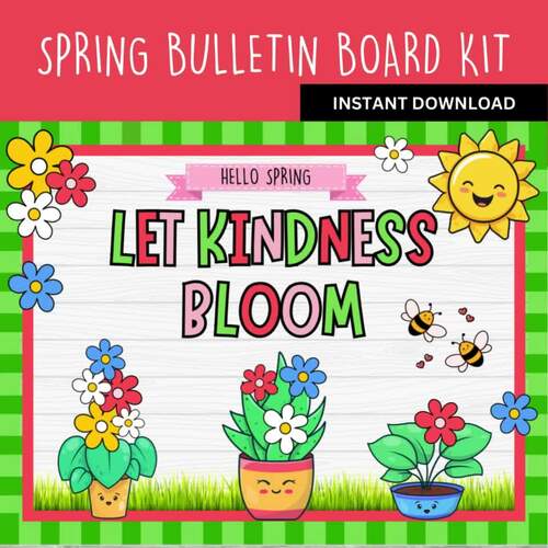 Spring Bulletin Board Kit | Bright Colors Printable Spring Theme ...