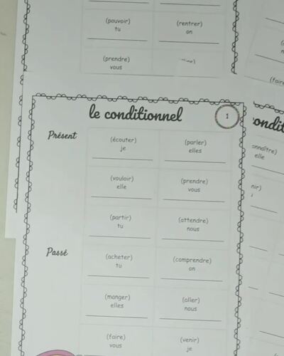 NO PREP French Daily Work MARCH - Verbs : B1 level - Travail quotidien ...