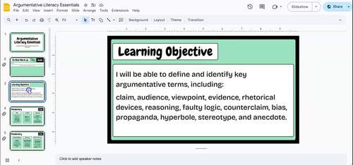 Argumentative Text Vocabulary & Practice Activities by Love and ...