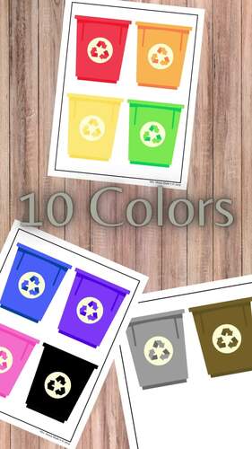 Recycling Color Sorting Activity for Preschoolers Classroom Centers ...