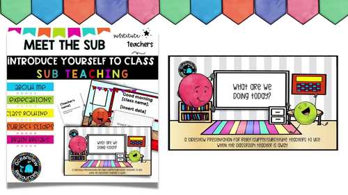 Meet the Substitute/Relief Teacher-Editable Powerpoint by Oceanview ...