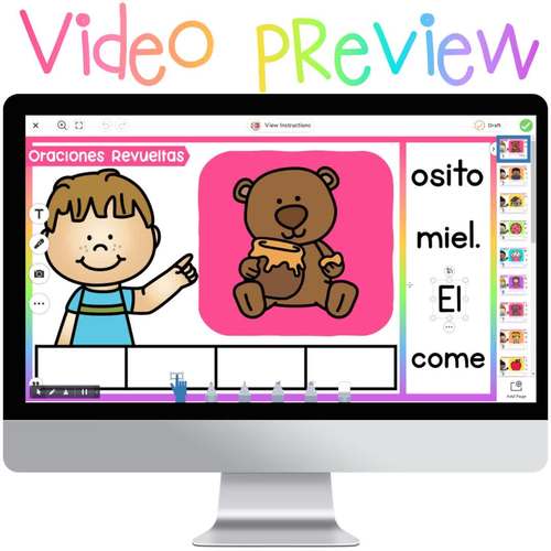 Oraciones Revueltas - Google Slides™ | SeeSaw™ | PowerPoint | TPT