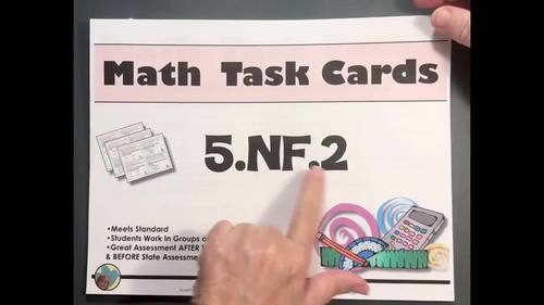 5.NF.2 - Math Task Cards 5.NF.2 Common Core Aligned by Pam DAlessandro