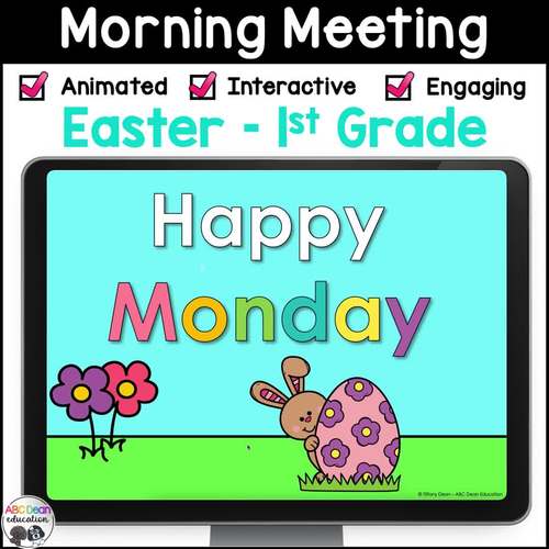 DIGITAL Morning Meeting - EASTER - March April May - 1st Grade - Circle ...