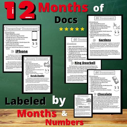 Word Processing Activities Resource Lessons Keyboarding Digital Literacy