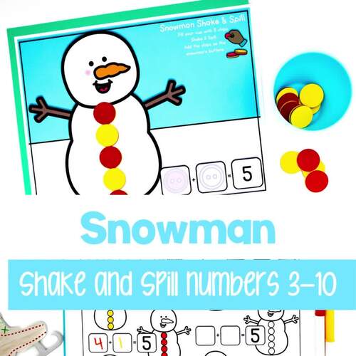 Winter Shake and Spill Numbers 3-10 - Ways to Make Numbers to 10 Kinder ...