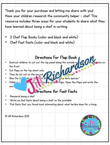 Community Helpers Kindergarten, First Grade & 2nd Chef ESL Career Day ...