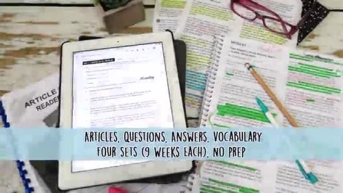 Article of the Week, Nonfiction Reading, High School, Volume 4, Print ...