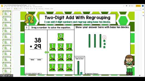 2 Digit Addition With Regrouping St Patricks Day Math Game Google ...