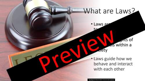 Sources and Types of Law PowerPoint and Cloze Notes SS.7.CG.3.10