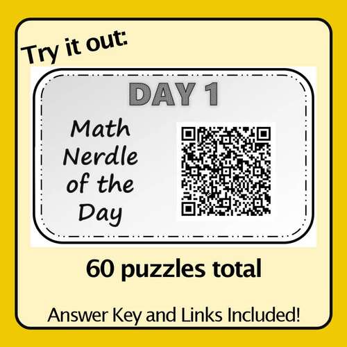 Math Nerdles: 60 fun digital number puzzles | Bell Work, Warm Up, Do Now
