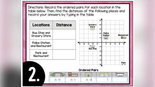 Distance on the Coordinate Plane Digital Activities 6.NS.8 by Fifth ...