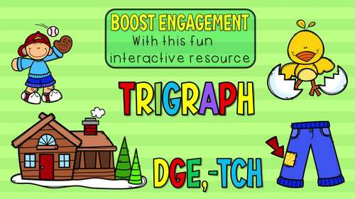 Trigraph tch dge worksheets by Murphys lesson design studio | TPT