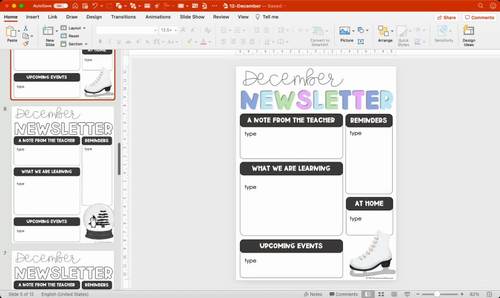 Editable Monthly & Weekly Newsletters Template Full Year | Back to School