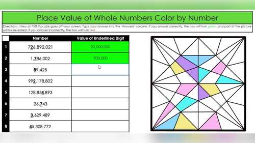 Place Value of Whole Numbers Printable and Digital Activities 5.NBT.1