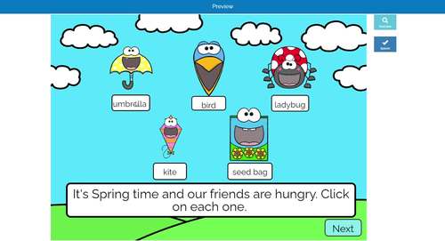 Boom Cards™ Spring AAC Core Word Activities for Speech Therapy, Autism ...