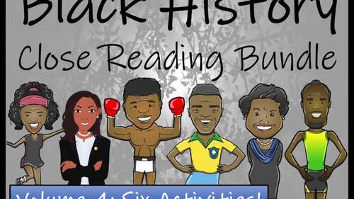 Black History Volume 4 Close Reading Comprehension Bundle | 3rd & 4th Grade
