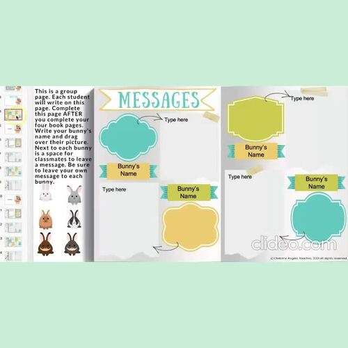 Dollar Deal Adopt a Bunny Peep Easter Bunny Spring Digital Resources