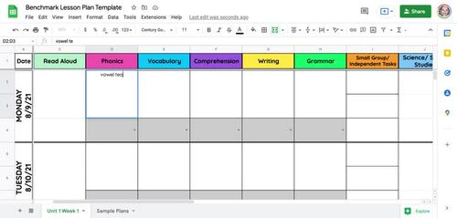 3rd Grade Benchmark Advance Lesson Plan template by Jennifer Custer