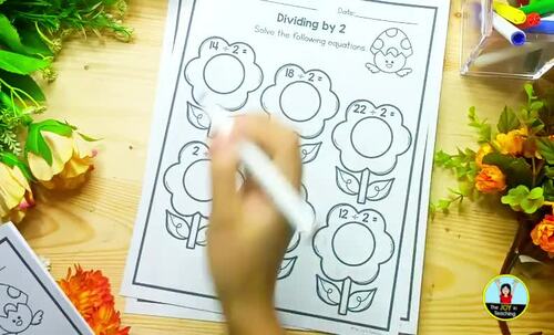 Spring Division Worksheet by The Joy in Teaching | TPT