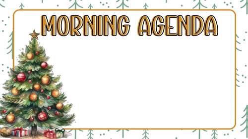 Christmas Themed Editable Daily Google Slides Template Daily Schedule ...