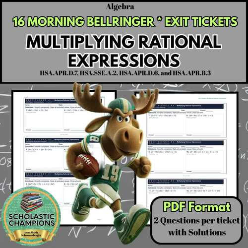 MULTIPLYING RATIONAL EXPRESSIONS - Algebra Morning Bellringer / Exit ...