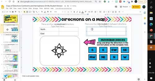 Map Skills - Directions, Continents, Oceans Hemispheres DIGITAL | TPT