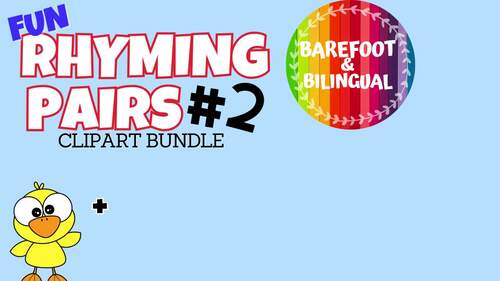 Rhyming Words Clipart Bundle #2 GROWING BUNDLE **LIGHTNING DEAL**