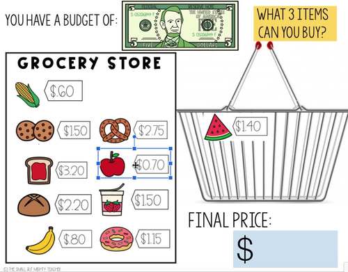 Digital Grocery Shop Budget by the small but mighty teacher | TpT