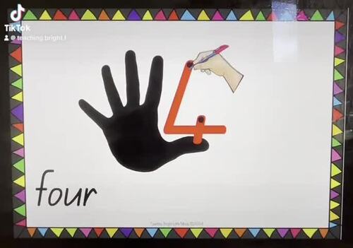 Animated 0-10 Number Formation with the Left Hand Queensland Font Slides