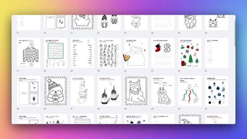 Christmas Activity Booklet, Printables, No-prep, Homeschool | TPT