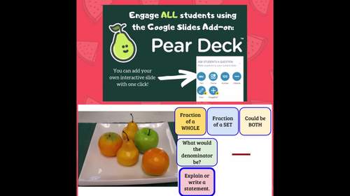 3.NF.A.1 Real Life Fractions Pear Deck™ by Jo Jo's Jungle | TpT