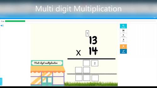 Double Digit Multiplication Boom Cards | Basic Math BOOM CARDS Distance ...